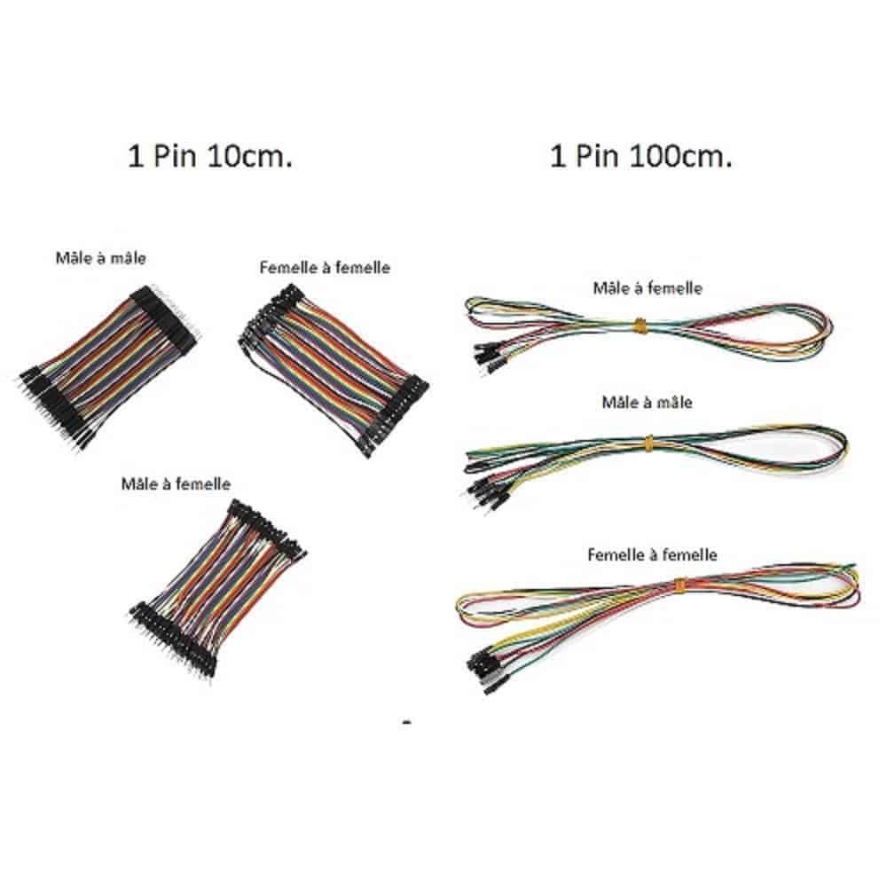 Câble avec connecteur Dupont 1 Pin